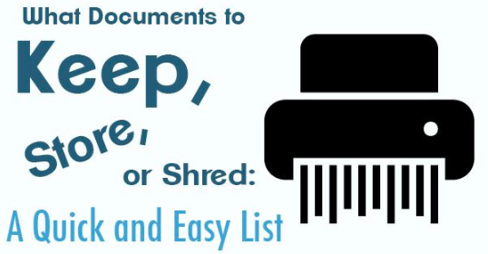 What Documents to Keep, Store, or Shred: A Quick and Easy List